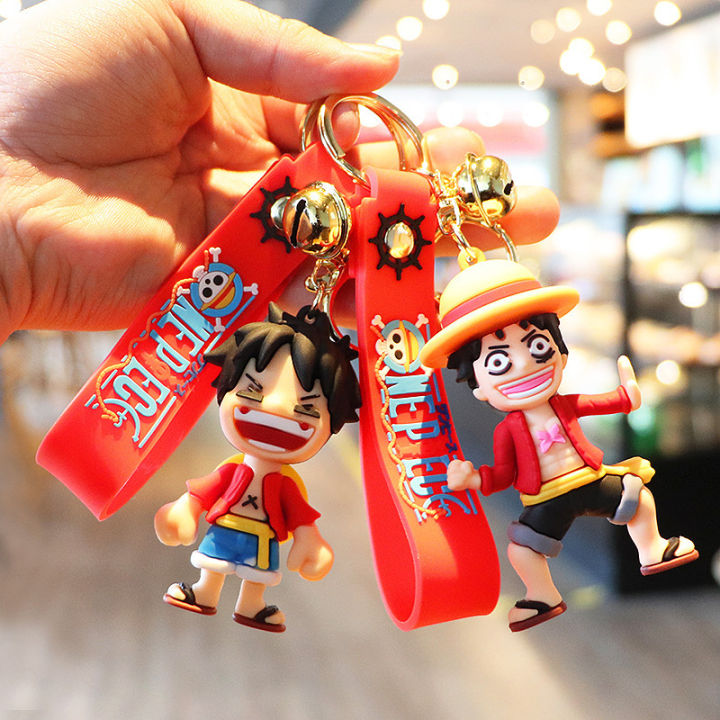 New Cartoon Anime One Piece Keychain Luffy Doll Car Bag Bag Pendant ...