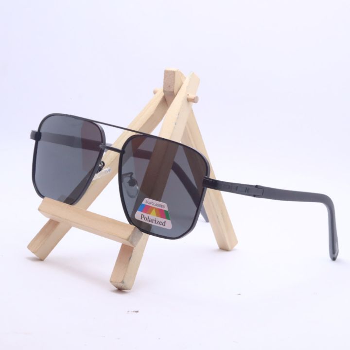 Polarized Double Bar Metal Frame Black Golden And Silver Frame 6120