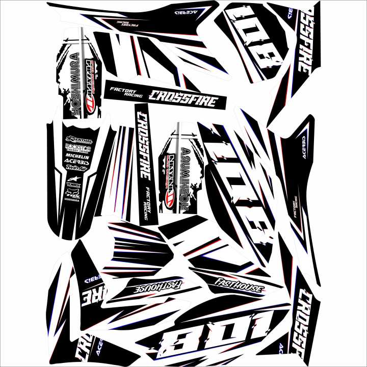 Crossfire RM 250 Glitch Edition Sticker Graphic | Daraz.com.np