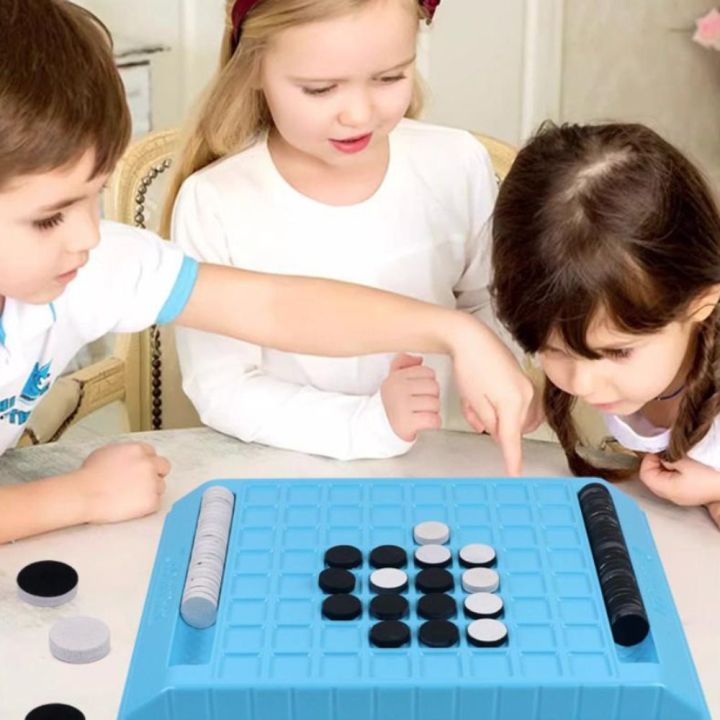 Creative Tabletop Game Flip Black White Chess Board Touch Flip Parent ...