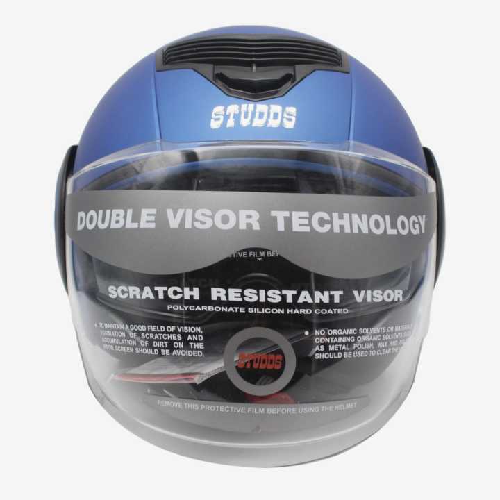Studds Blue Double Visior Half Face Helmet | Daraz.com.np