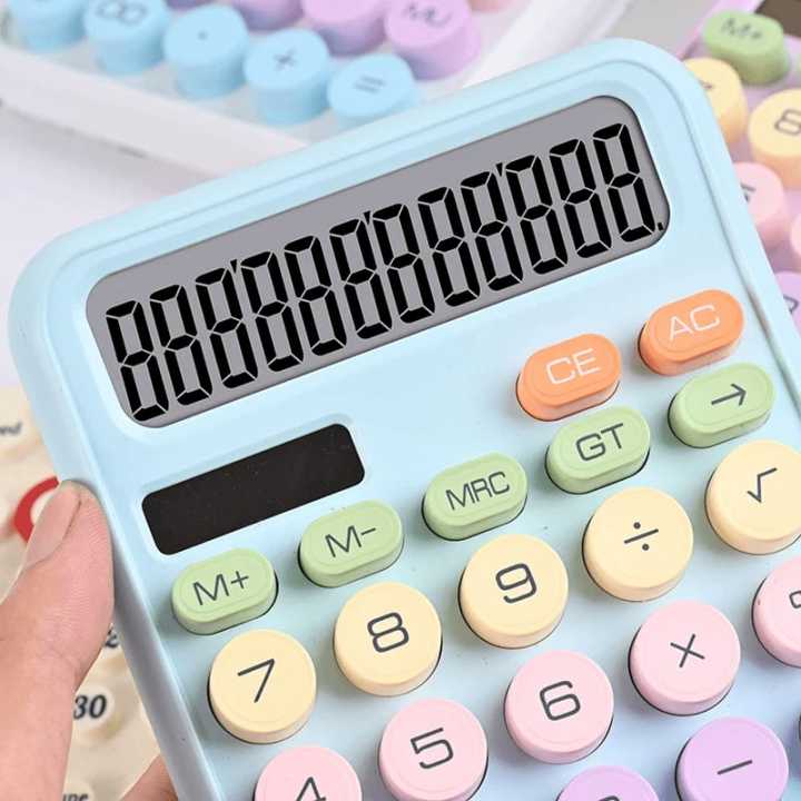 Plastic Pastel Round Button Calculator Assorted beautiful calculater ...