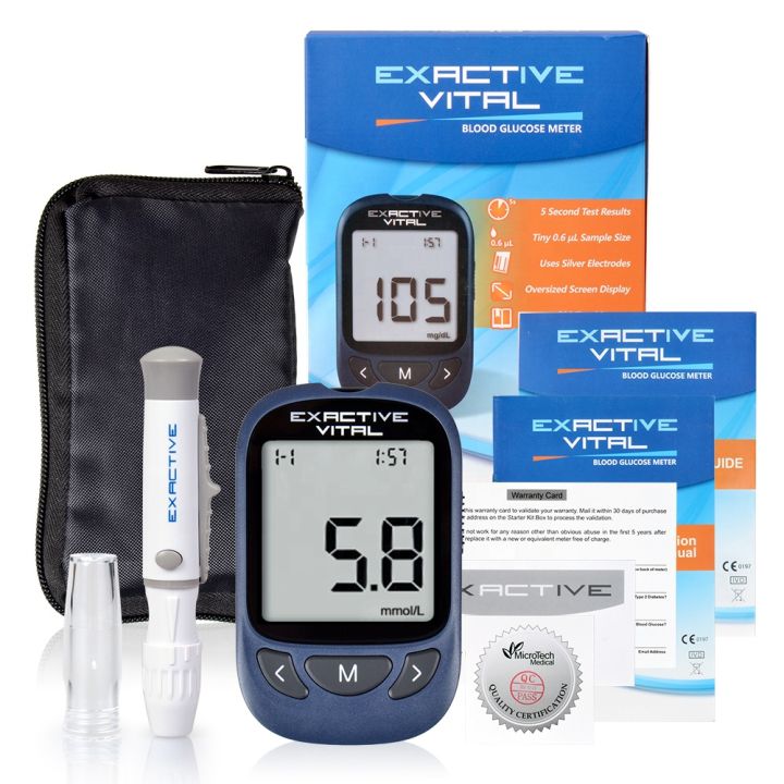 Exactive Vital Blood Glucose Monitoring System / Diabetes Testing Kit ...