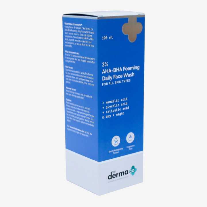 The Derma 3% AHA-BHA Foaming Daily Face Wash, 100ml | Daraz.com.np