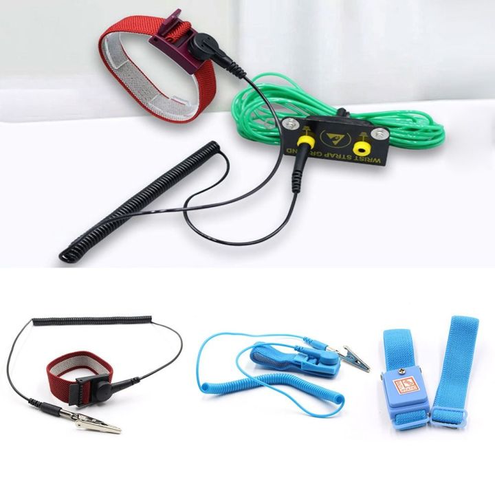 Hand Tools Anti-static ESD Strap Clip Corded Adjustable Discharge Wrist ...