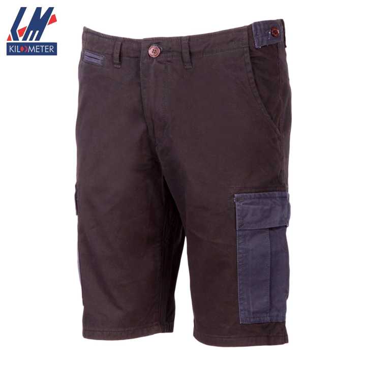 KILOMETER Casual Brown With Light Brown Pockets Half Cotton (Twill ...