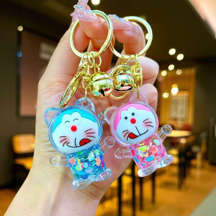 TikTok Cat Labubu Creative Keychain Oil Series Figurine Liquid Sand ...