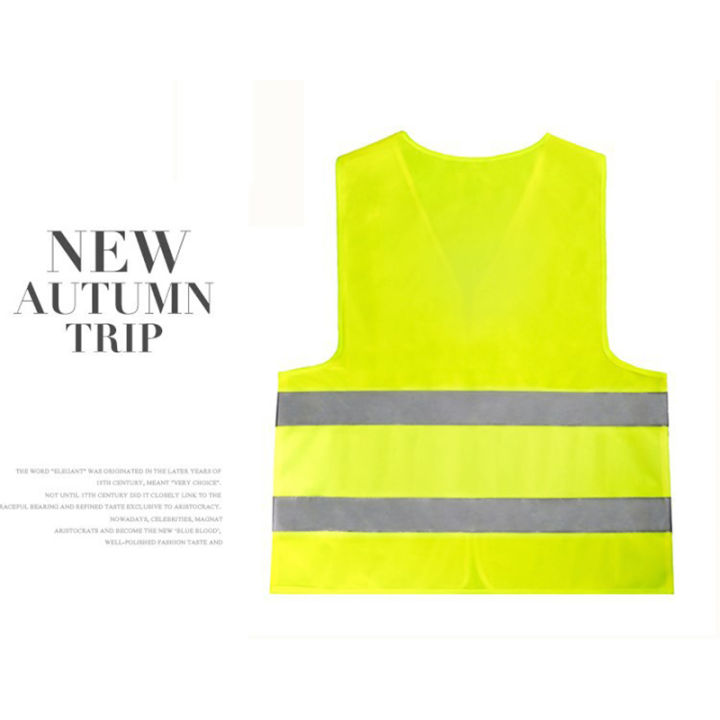 Neon Security Safety Vest High Visibility Reflective Stripes Orange ...