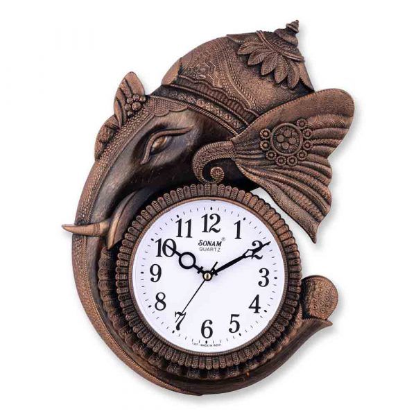 Sonam Quartz Designers Ganesh Vintage Design Analog Wall Clock-Model ...