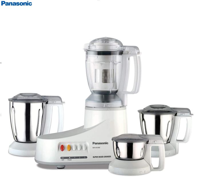 PANASONIC MX-AC400 Silver - 550 Watt Super Mixer Grinder With 4 Jars ...
