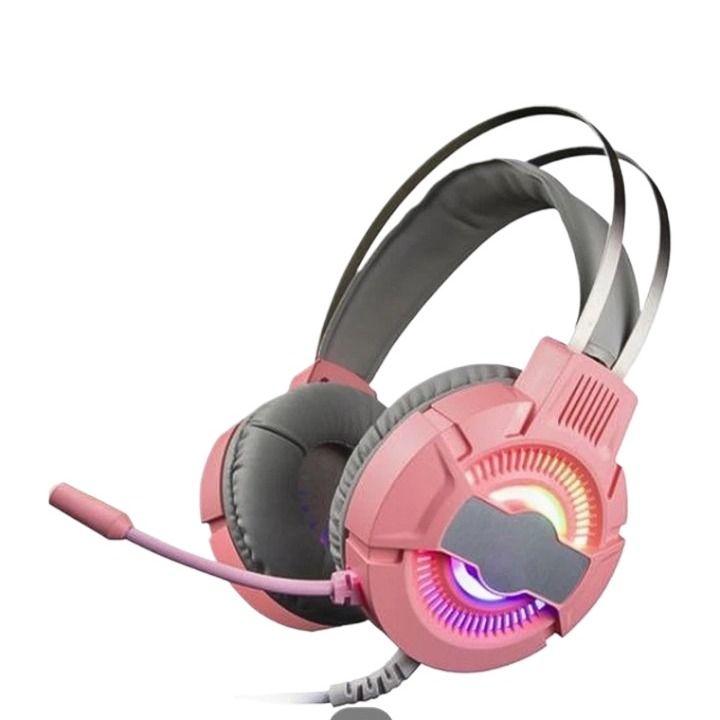 V8000 Gaming Headphone RGB Light - Pink | Daraz.com.np