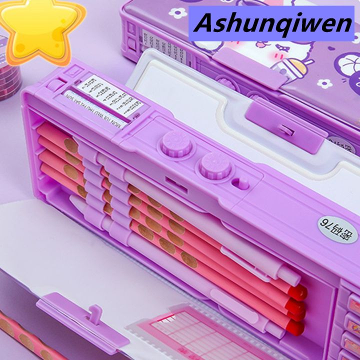 Ashunqiwen Multi Functional Stationery Box Smart Female Password Lock ...