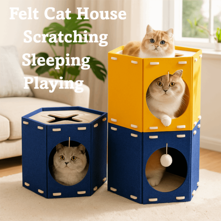 Japanese Style All-in-one Cat House Hole Design Stackable Cat Castle ...