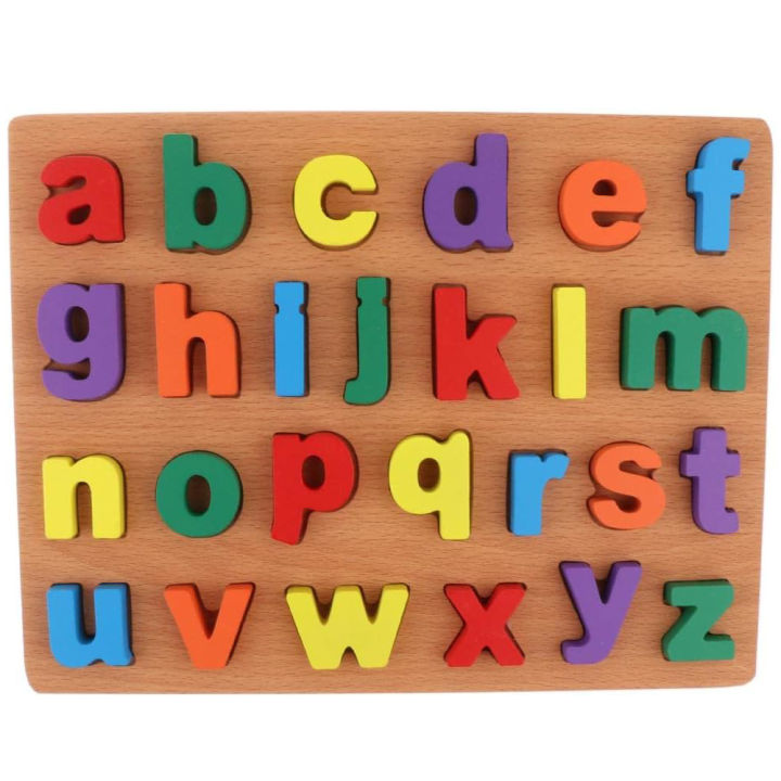 Cute Baby Colorful Wooden 3D English Alphabets Small Letter (abcd ...