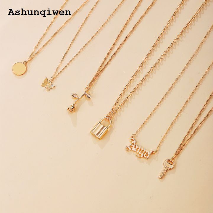 Ashunqiwen [ New ]51893 Han Zhishang Multi-Layer Necklace Creative ...