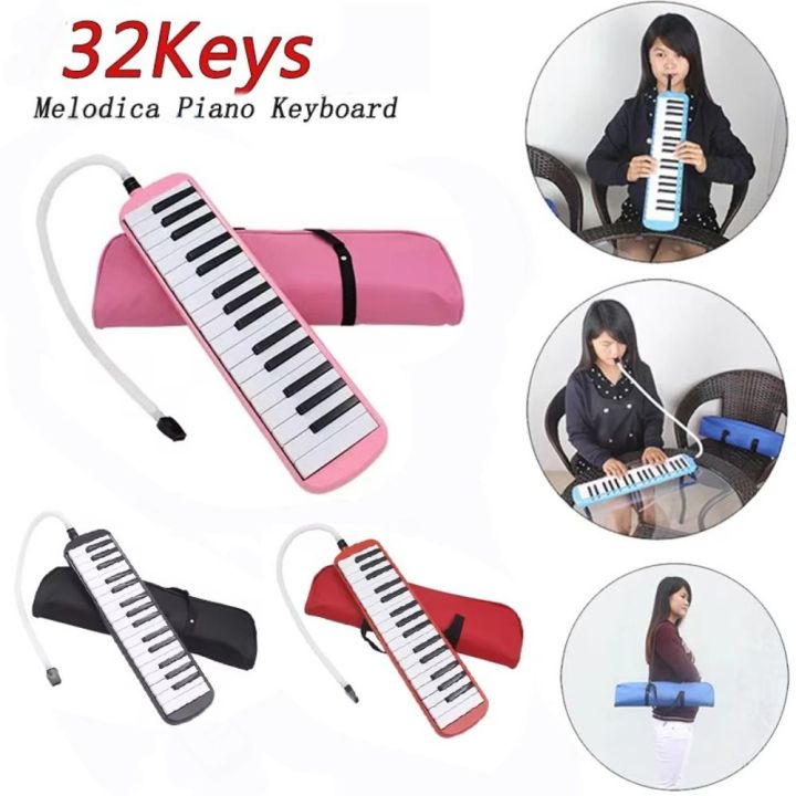 New 32 Keys Melodica Piano Keyboard Style Mouthpiece Harmonica Beginner ...