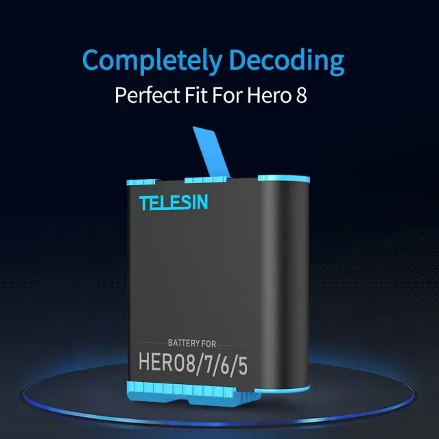Telesin Gopro Hero 5 Hero 6 Hero 7 Hero 8 Battery Replacement for GoPro ...