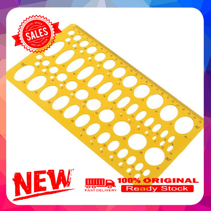 21cm/25cm Ellipse Drafting Drawing Stencil Mechanical Ruler Oval Round ...