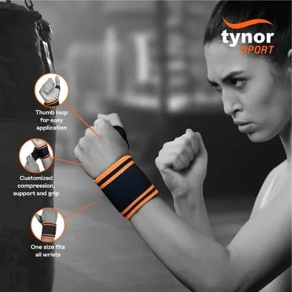 TYNOR Wrist Wrap with Thumb Loop – Universal Size (Pack of 2) | Double ...
