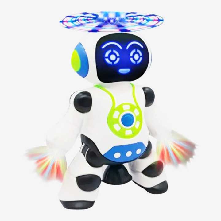 Dancing Robot With 3D Flashing Lights And Music, 360 Degree Rotation Robot Toy For Kids | Daraz ...