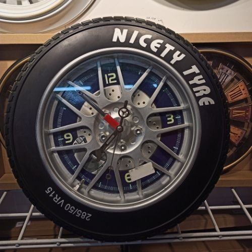 Analogue Plastic 8 Spokes Car Nicety Tyre Wall Clock | Daraz.com.np
