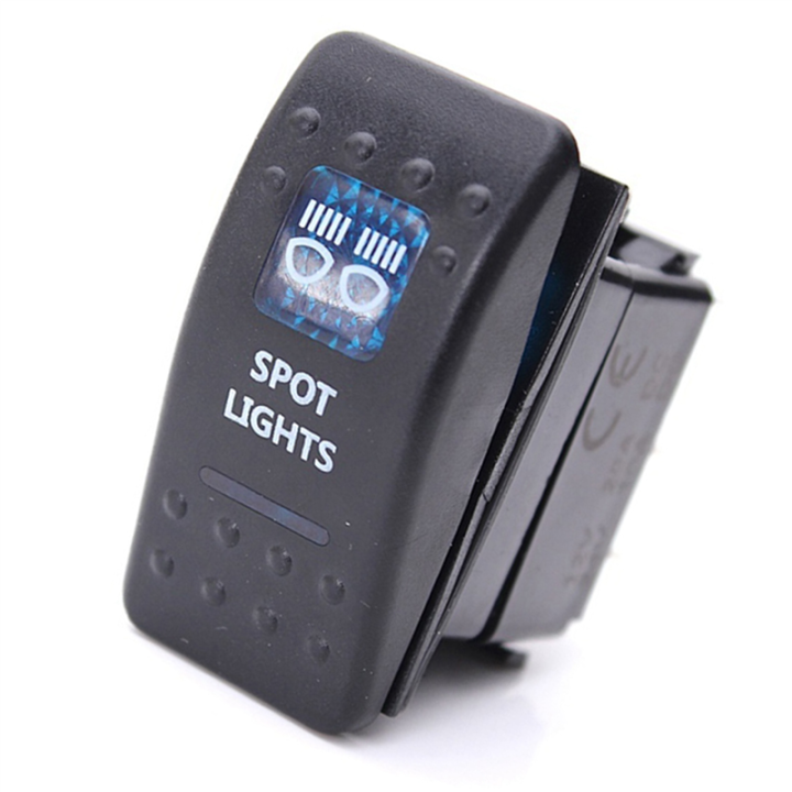 Fullhaodd 3X Car Boat Dual LED Back Light Rocker Switch SPST ON-OFF 12 ...