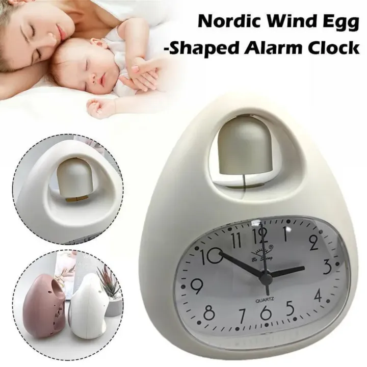 Egg Shape Cute Single Bell Alarm clock | Daraz.com.np