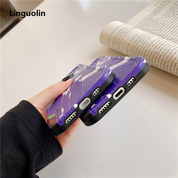 Linguolin New Evangelion Phone Case Anime Eva 01 02 for Iphone 12/11 ...