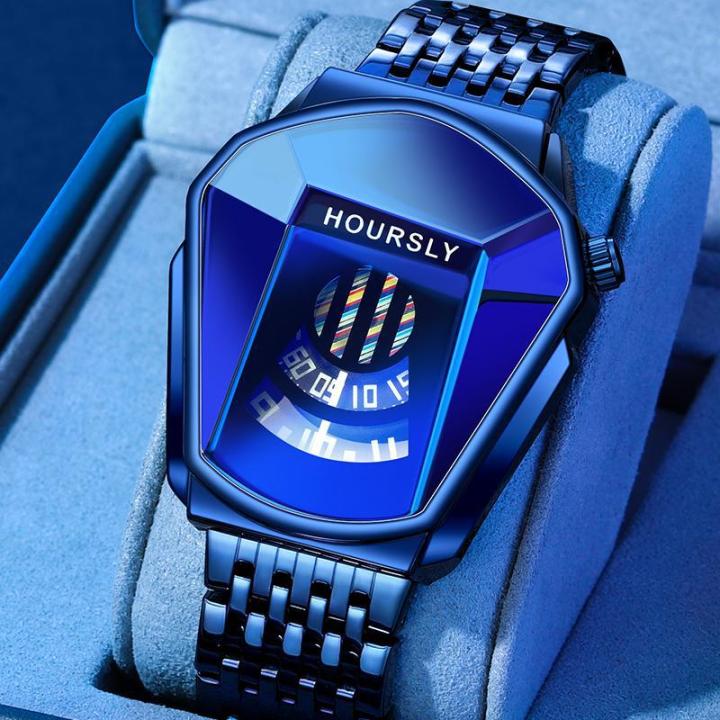 Men's Watch HOURSLY Alloy Men's Motorcycle Personality Waterproof Watch ...