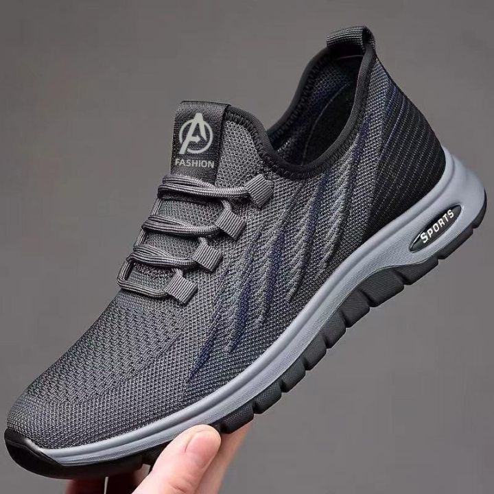 Foreign trade shoes, fly weaving, breathable mesh, men's soft sole ...