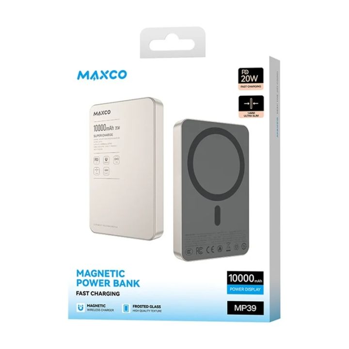 MAXCO MP39 10000mAh 15W Wireless Charging Powerbank PD 20W | Daraz.com.np