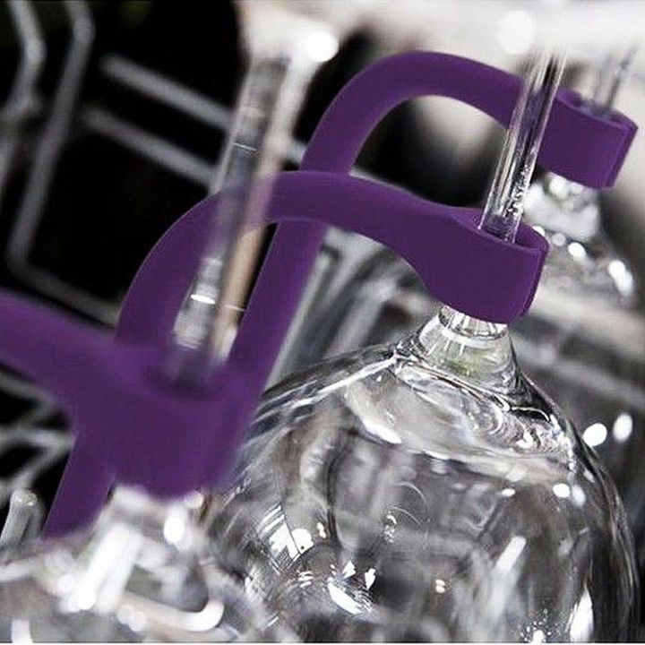 fasdaga Stemware Saver Flexible Dishwasher Set of 12 for Wine Glasses ...