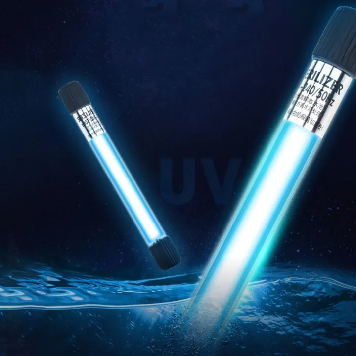Aquarium Clean Light 3/5/7/9/13W Fish UV Sterilization Lamp Glass ...