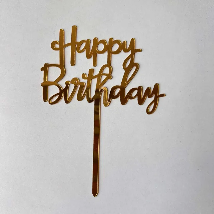 Ichhya Store Happy Birthday Acrylic Cake Topper | Daraz.com.np
