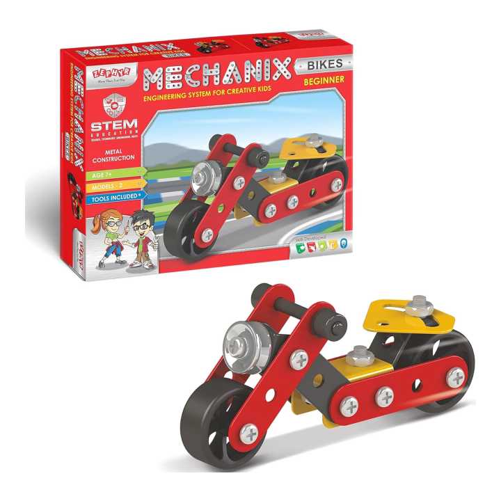 Mechanix Beginner BIKES | Engineering System For Creative Kids | Age 7 ...