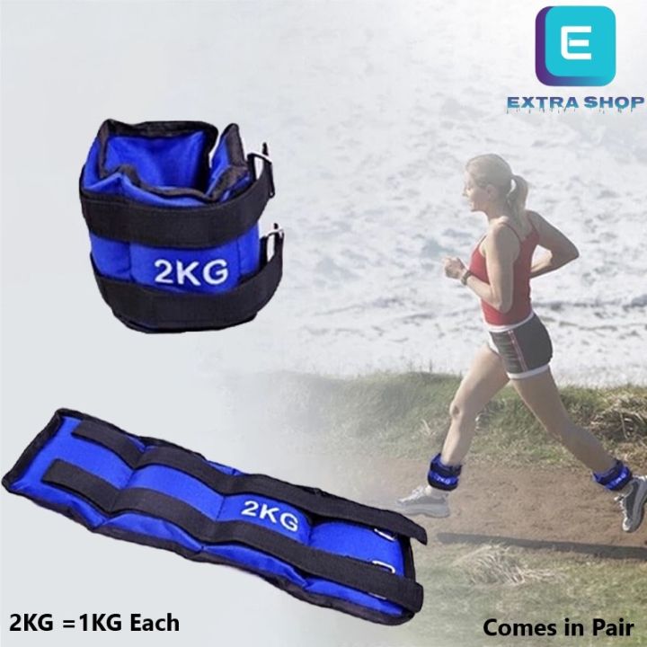 2KG Wrist / Ankle Weights Exercise Fitness Gym Training Running ...