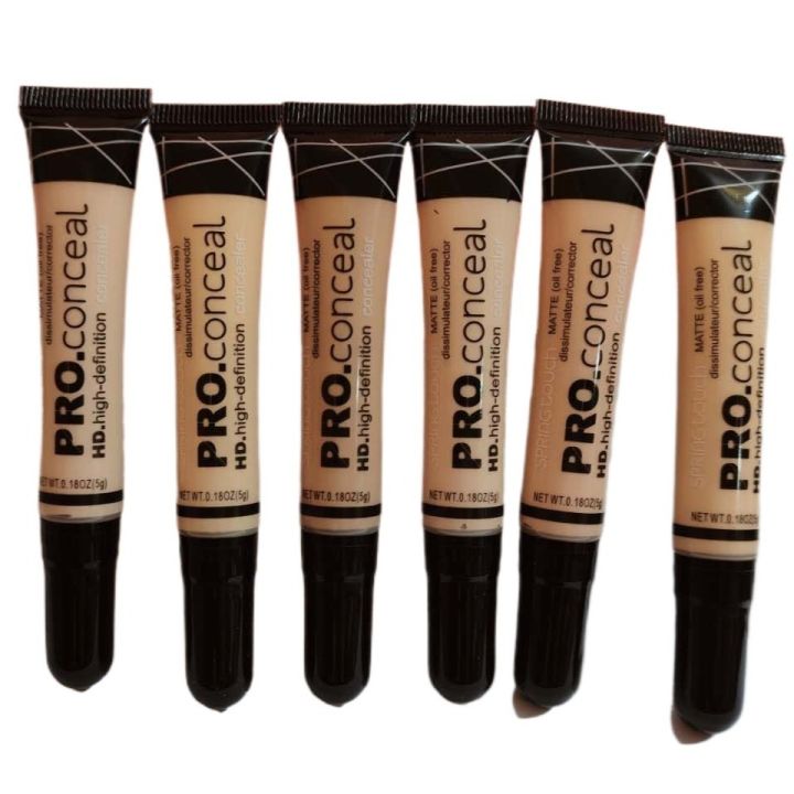 Oil Free Combo 6 Pieces Pro Concealer High Definition Liquid Concealer ...