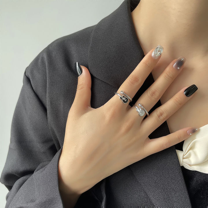 EB New Music Electric Guitar Ring Punk Rock Adjustable Finger Ring ...