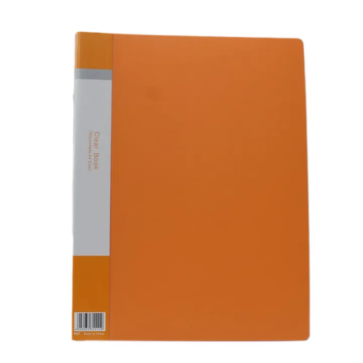 Set Of 2 Orange 60 Pockets A4 Size Clear Book File | Daraz.com.np
