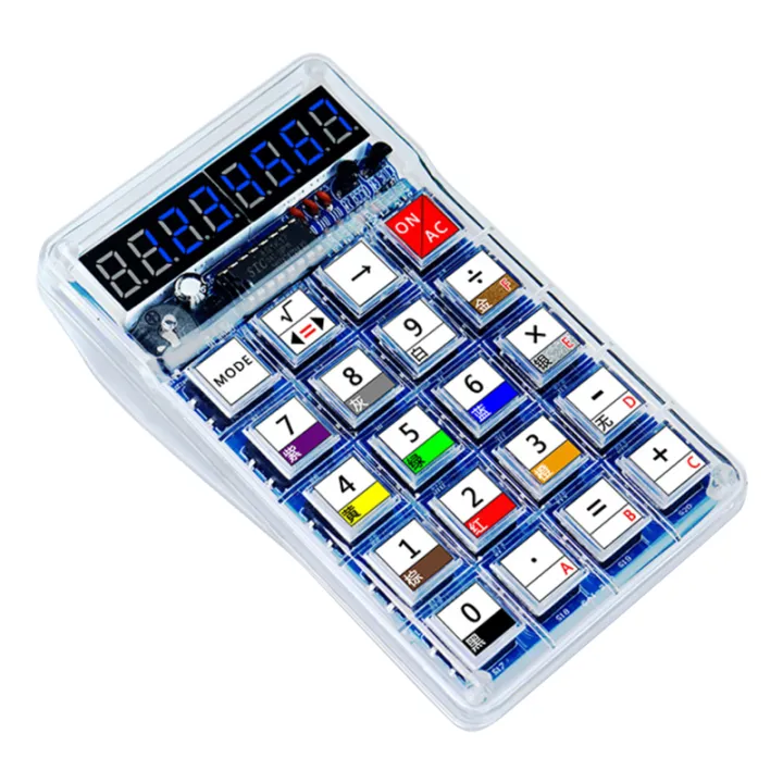 Build-Your-Own Calculator Kit with LED Display and Batteries for ...