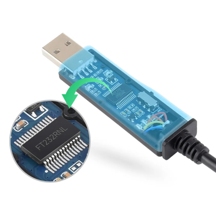 Industrial USB to TTL (C) 6pin Serial Module Cable FT232RNL for 5 Serial Port Debugging Module ...