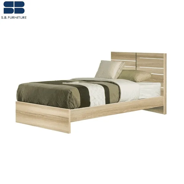SB Furniture Meudon Bed-Lindberg Oak (113x210x98cm) | Daraz.com.np