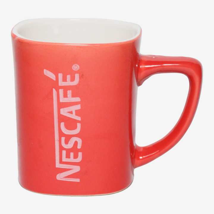 Red Color Nescafe Printed Ceramic Tea Cup | Daraz.com.np