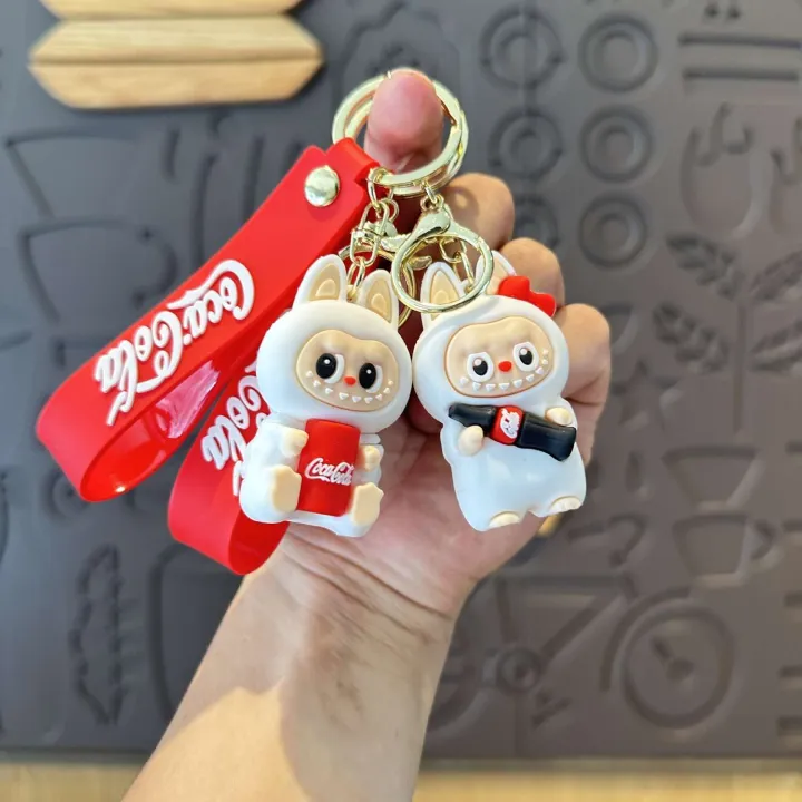 Creative New Coke Labubu Cute Cartoon Doll Backpack Pendant Car ...