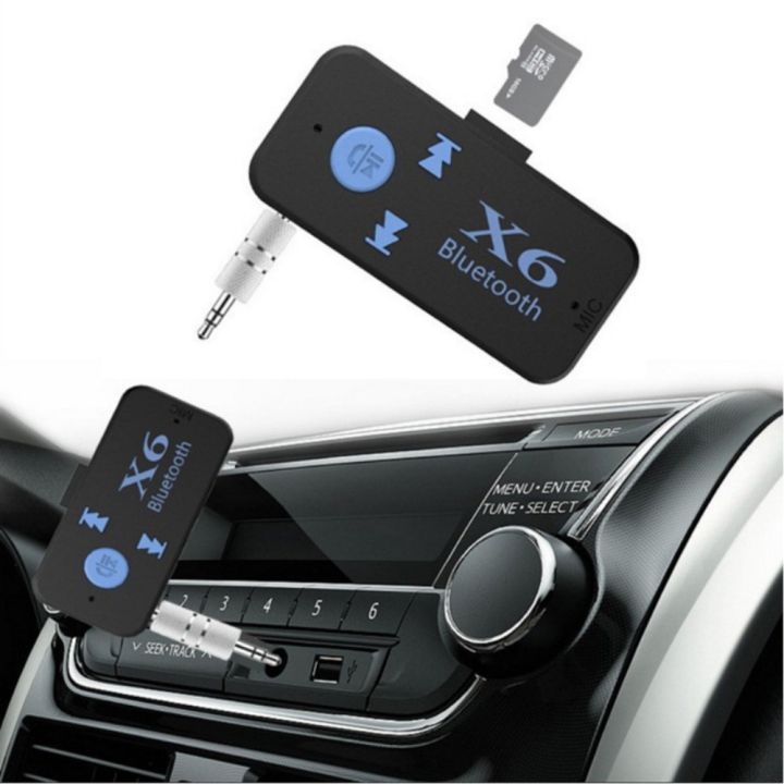 New MIC X6 Bluetooth Receiver Mp3 Player 3.5mm Aux Jack Bluetooth ...