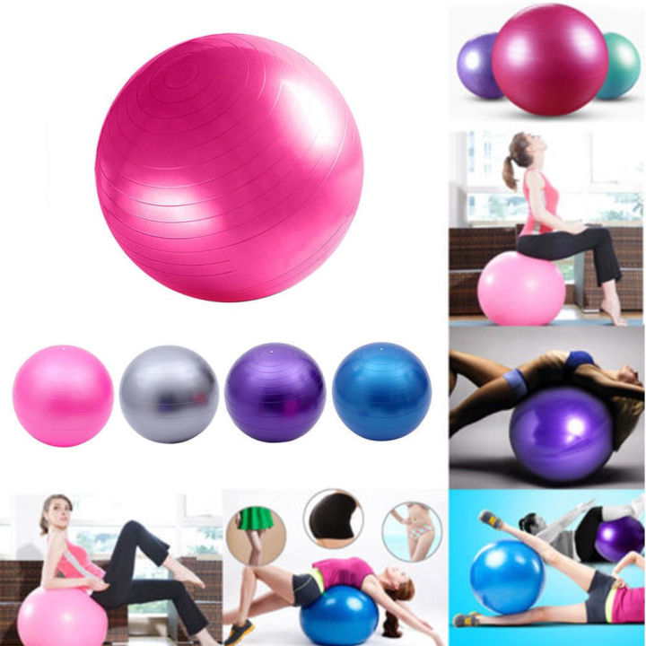 Anti Burst Gym Balls in Multi Colours & Sizes with Air Foot Pump ...