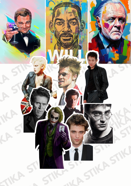 Celebrity Stickers 25/50 Pieces– Waterproof for Laptop, Guitar, Bike ...