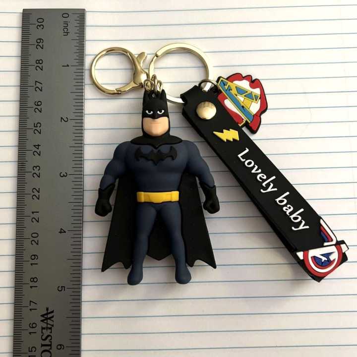 Batman Superheroes Silicone And Metal 3D KeyChain | Daraz.com.np