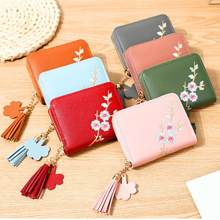 PU Mini Wallet Card Holder Coin Purse for Carry Flower Girl Casual Use ...
