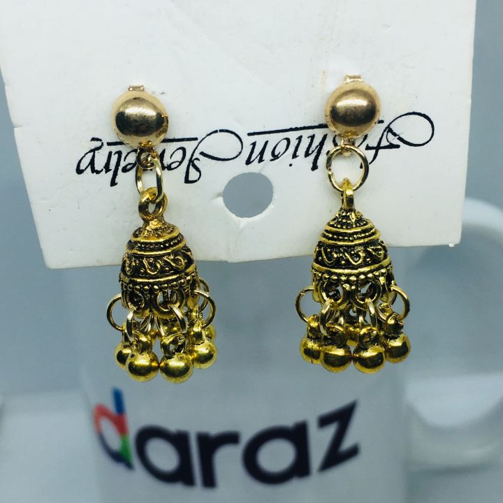 Antique Golden/Silver Small Pinjara type Earrings - Nepali Jewels ...